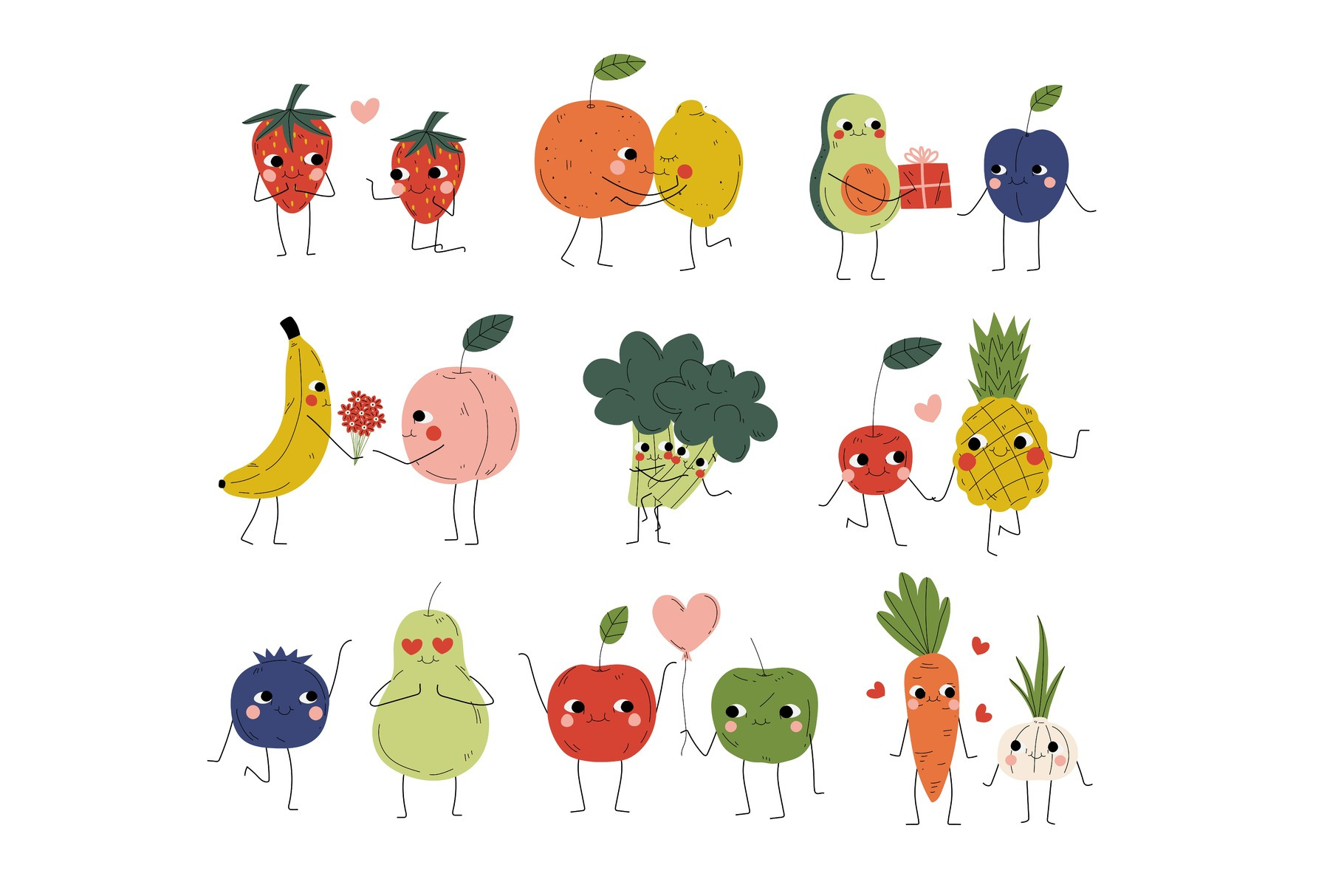 Collection of Cute Cheerful, a Food Illustration by TopVectors