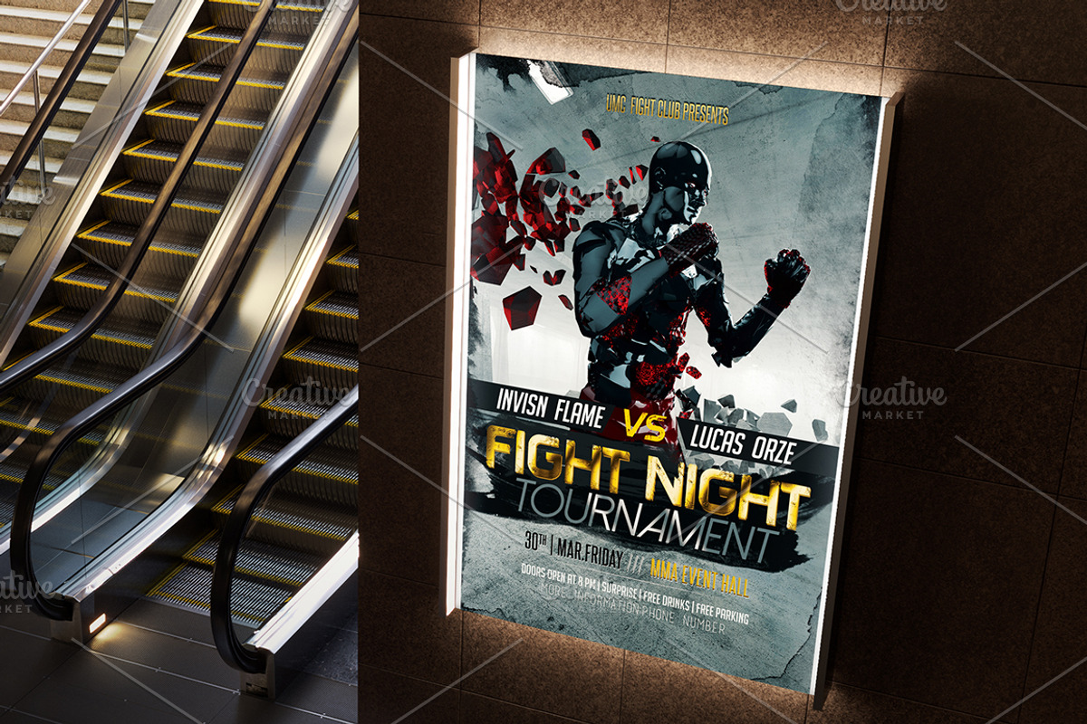 Fight Flyer Template, a Flyer Template by Basez Flyers