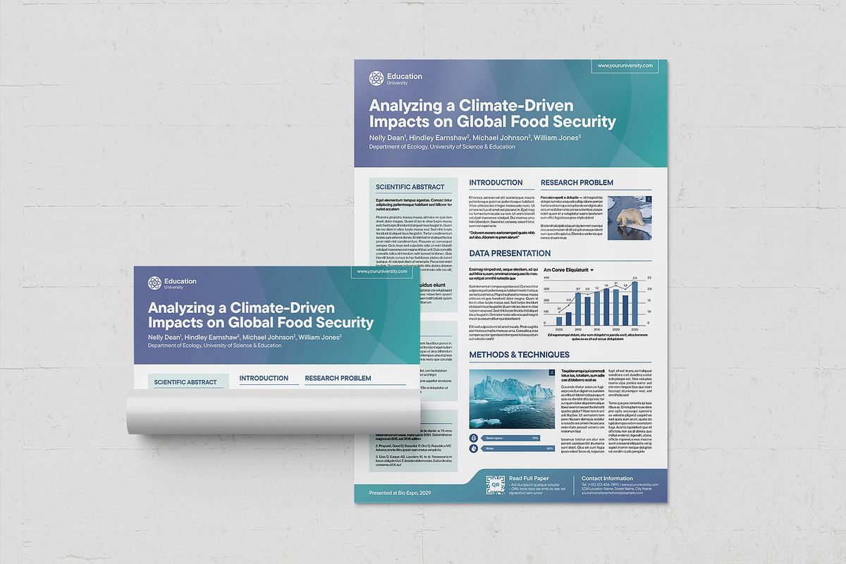 Scientific Case Study Poster Layout, a Poster Template by BrandPacks