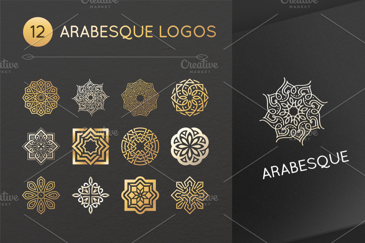 12 arabesque logos, a Branding & Logo Template by venimo