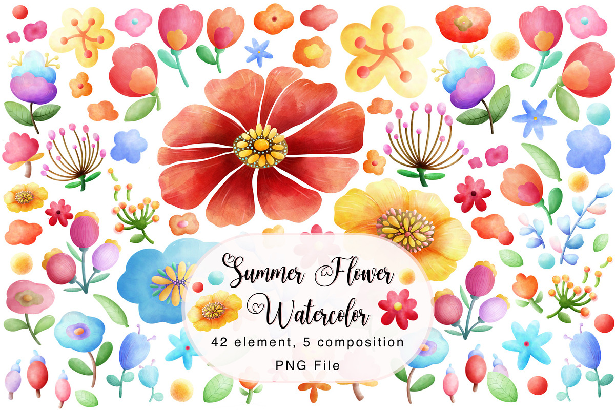 Summer Flower Watercolor
