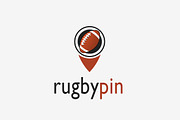 Rugby Pin Logo, a Branding & Logo Template by sionadrian