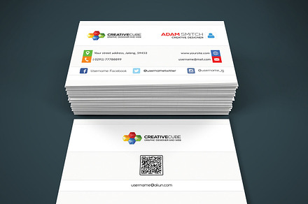 Simple Shape Business card | Business Card Templates ~ Creative Market