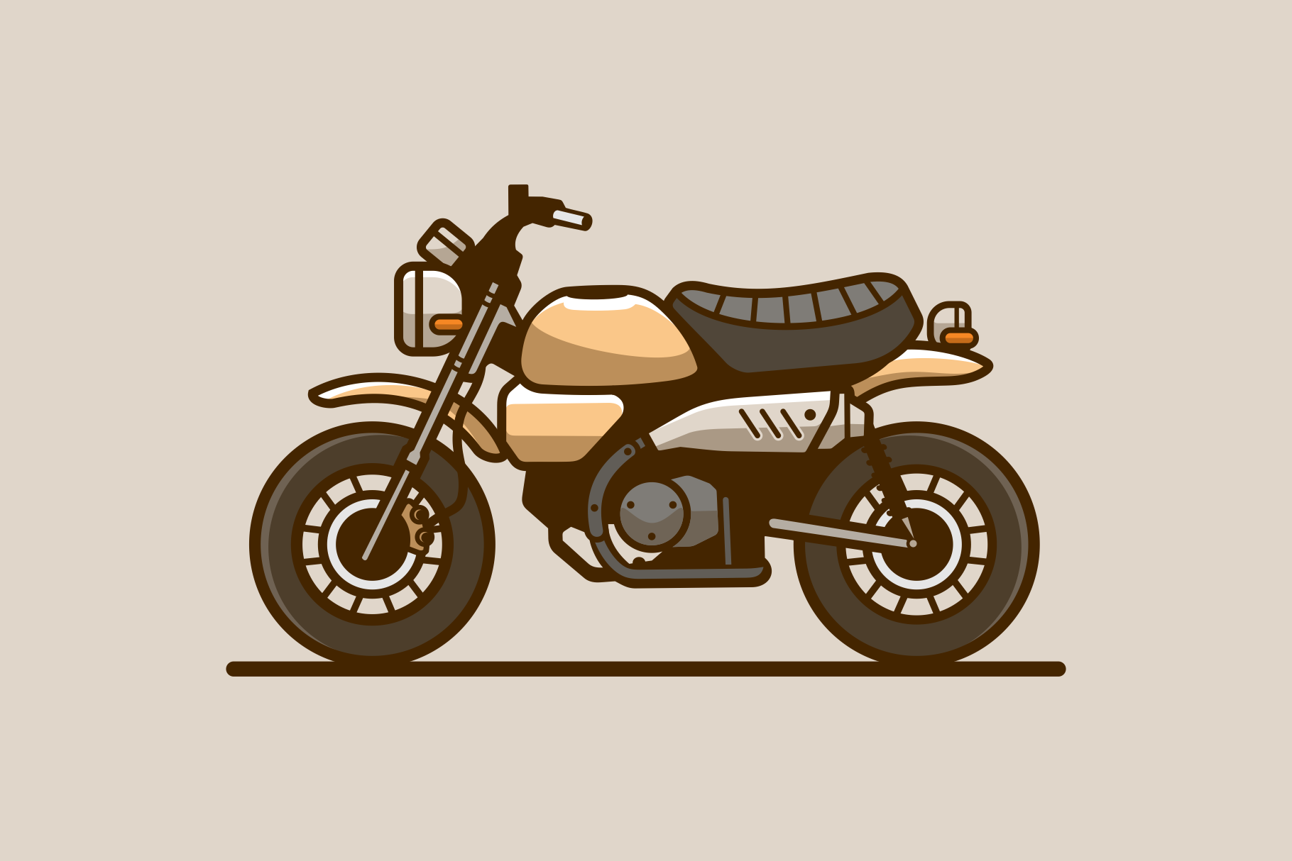 Mini motorcycle vector illustration, a Transportation Illustration by TFamz