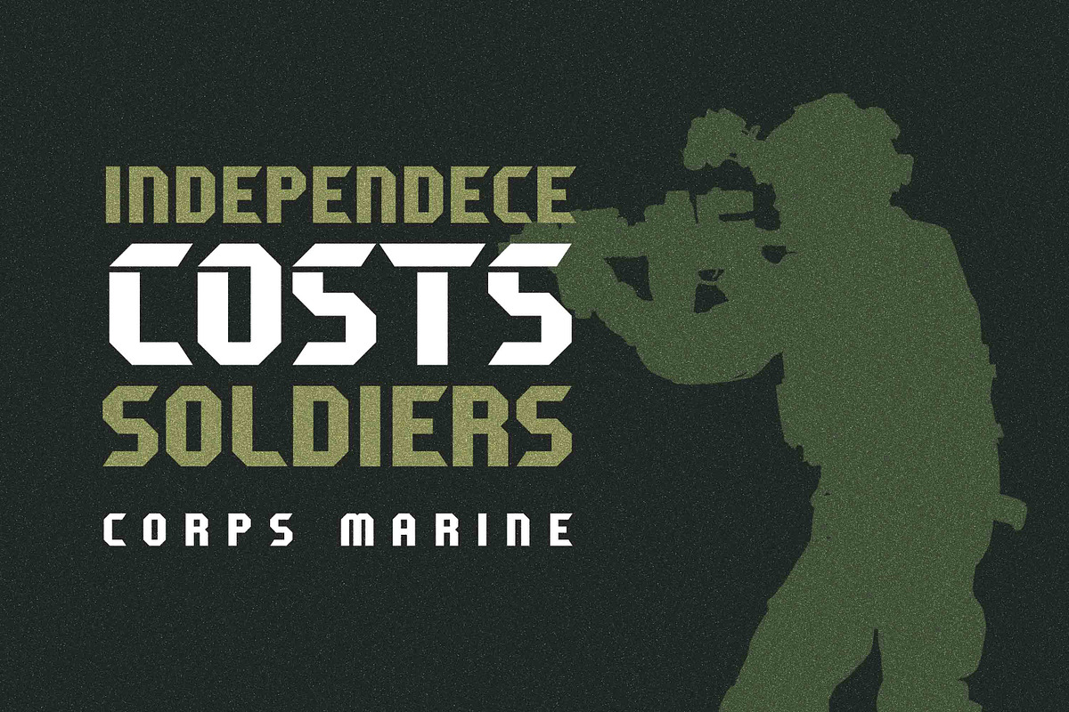 Union Force - Stencil Font, a Font by Almarkhatype