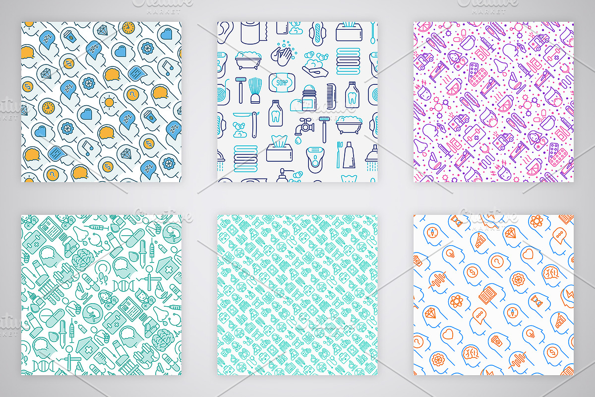 100 Seamless Patterns Collection, a Pattern Graphic by Alex Blogoodf