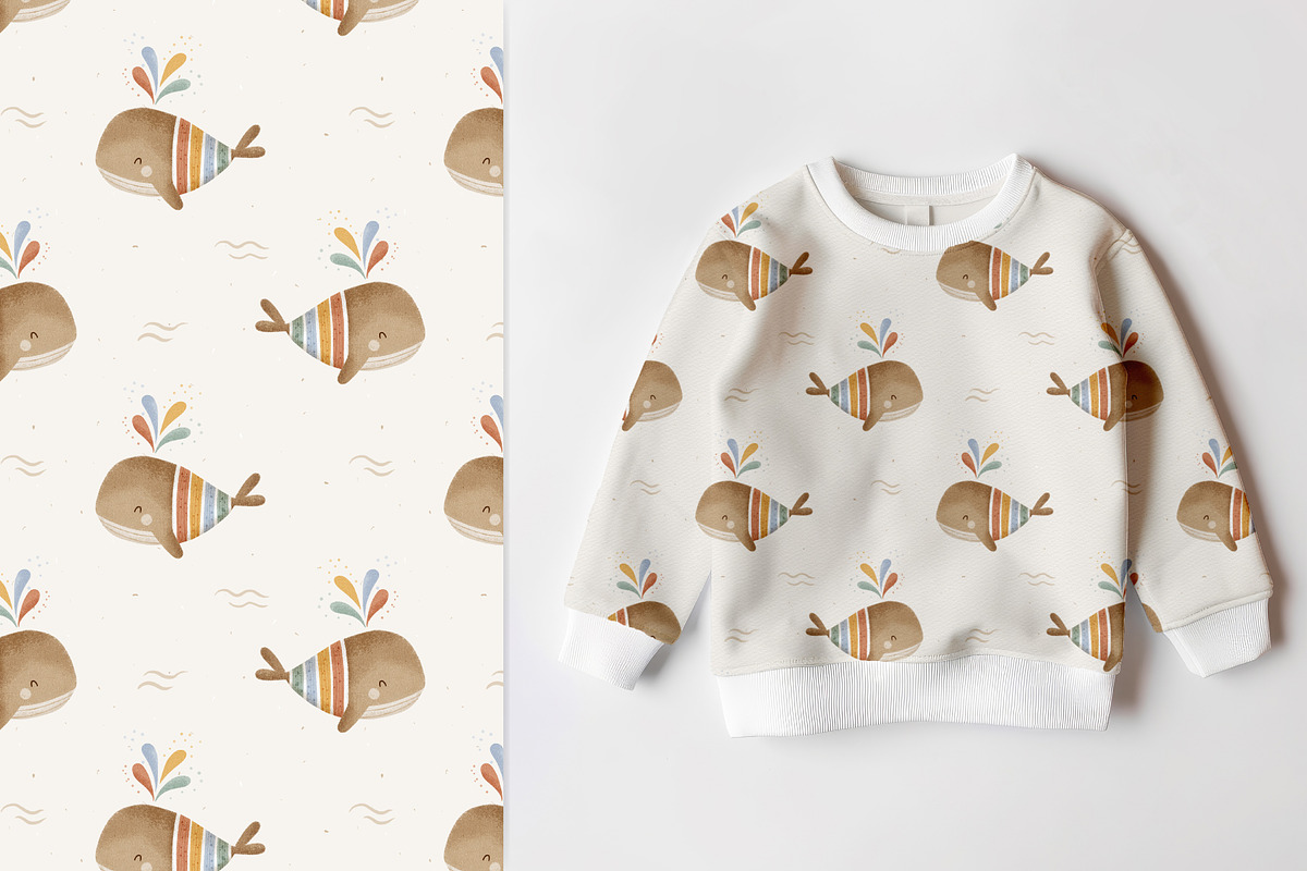 Rainbow Whales design
