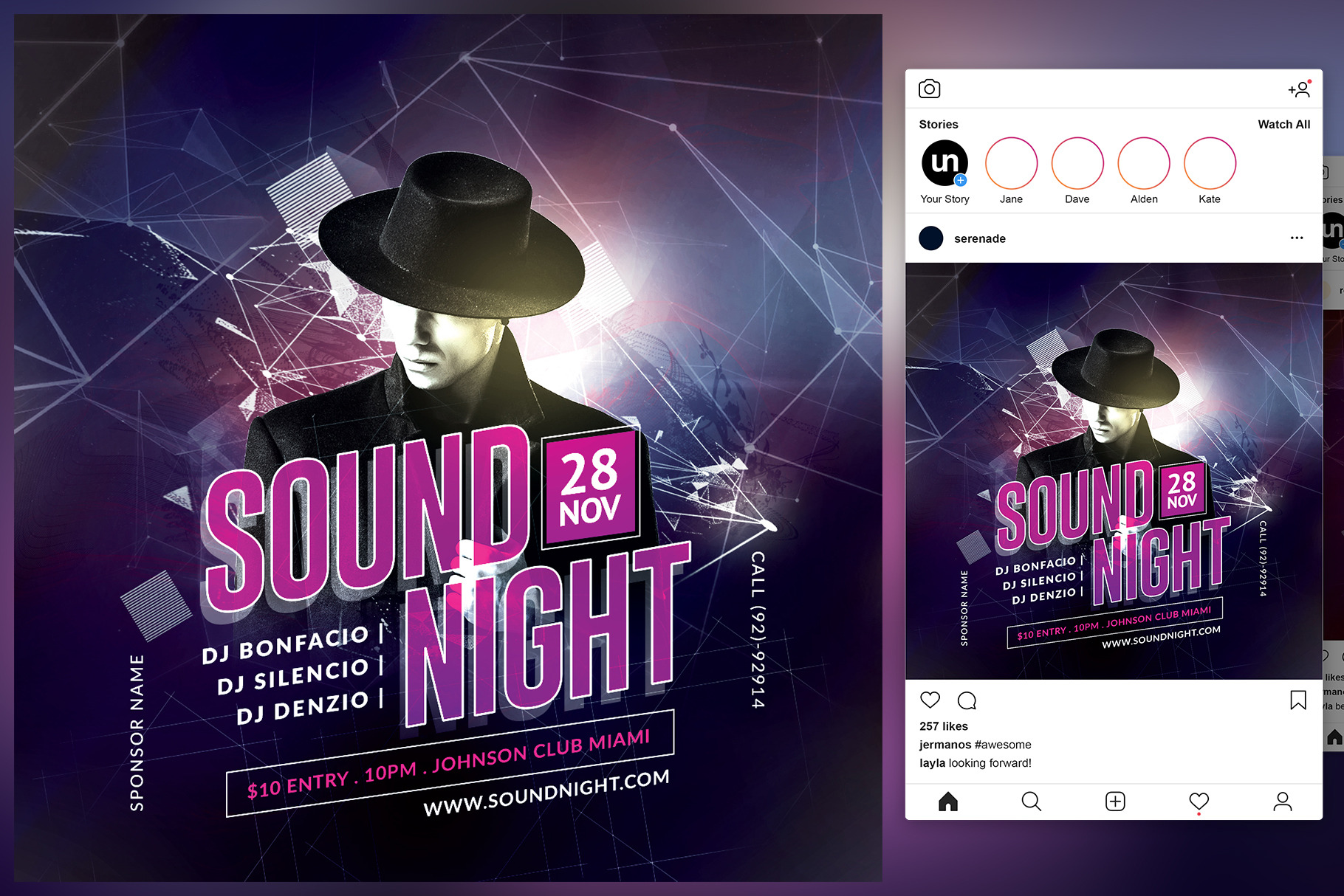 Sound Night Flyer, a Flyer Template by KiraYamato Design Studio