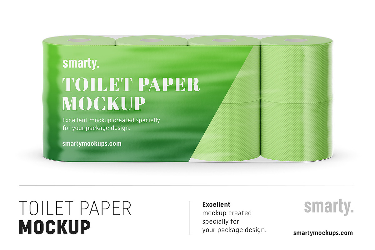 Toilet paper mockup, a Household Mockup by Smarty Mockups