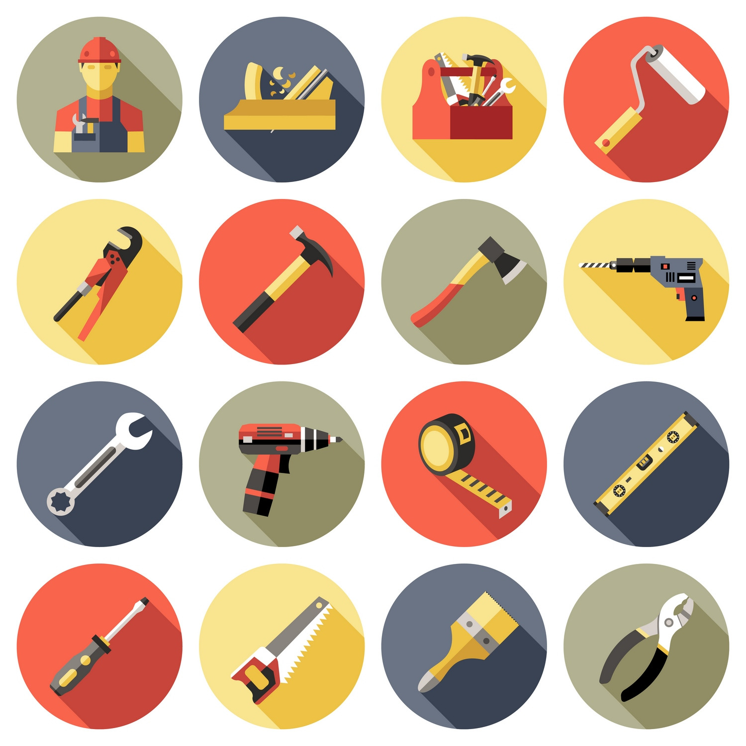 Work Tools Icon Set, an Icon by Alexander Belenkiy | Creative Market
