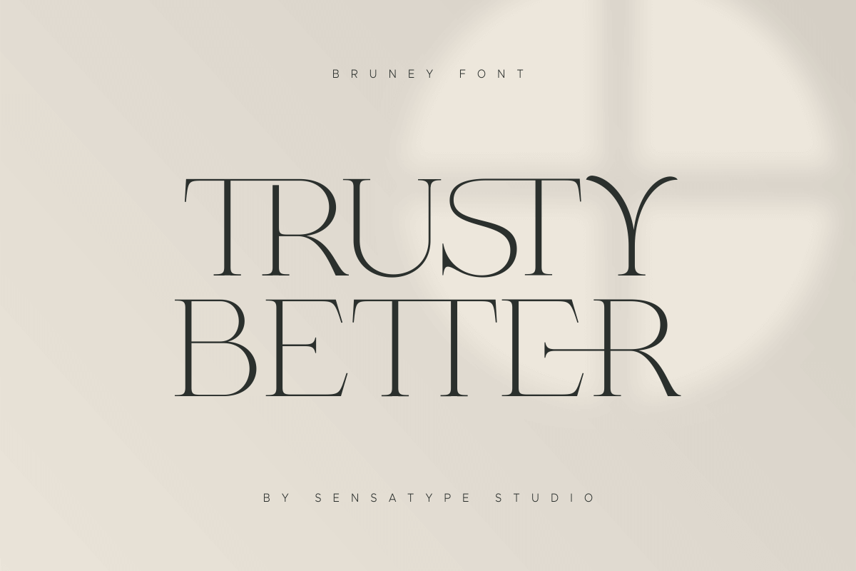 Bruney - Classy Ligature Font, a Serif Font by Sensatype