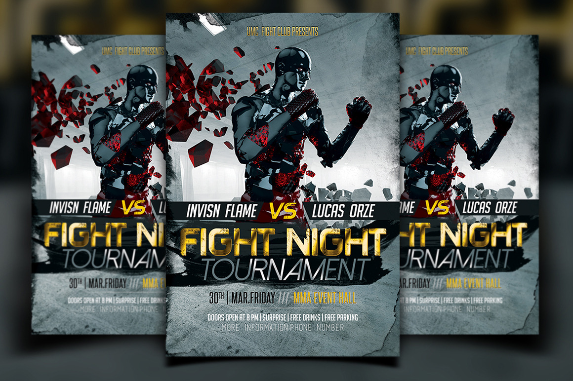 Fight Flyer Template, a Flyer Template by Basez Flyers