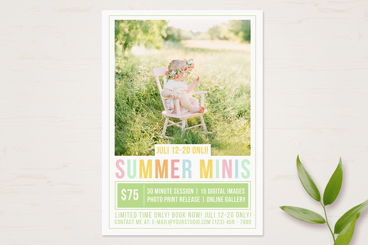 Summer Mini Session Template, a Marketing Template by TheSeventhDesire