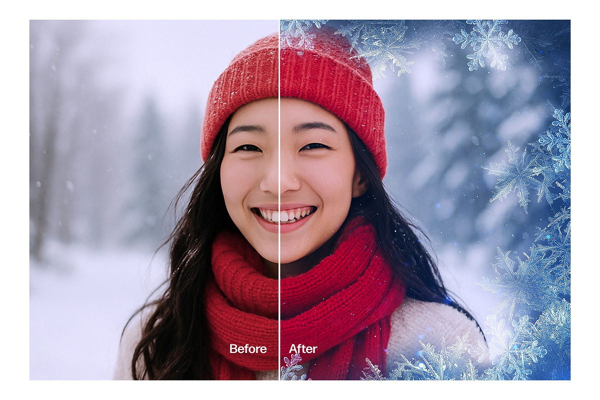 Frozen Winter Snowflakes, a Layer Style Add-On by DesignerCandies