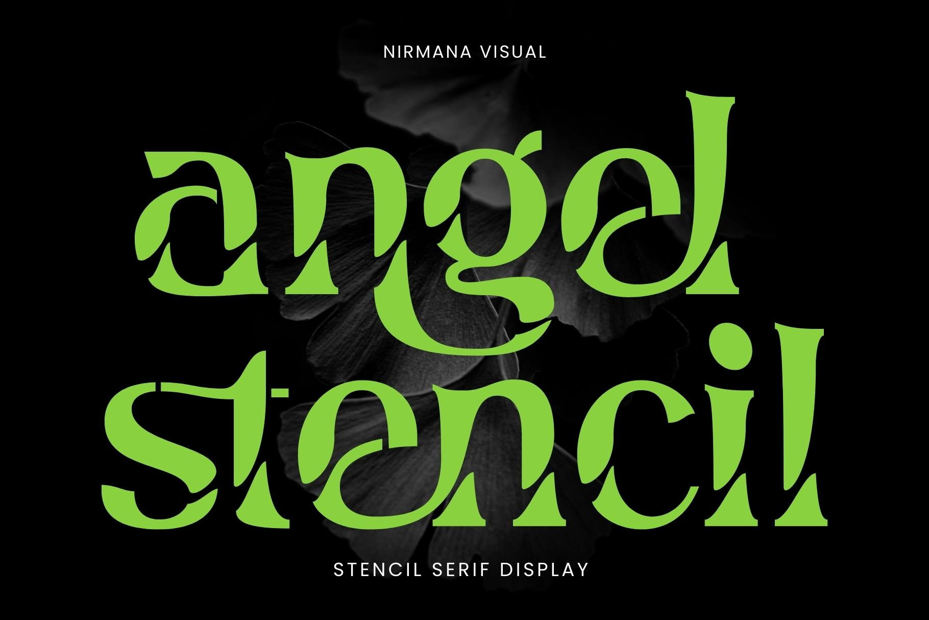 Angel Stencil - Logo Font, a Serif Font by Nirmana Visual
