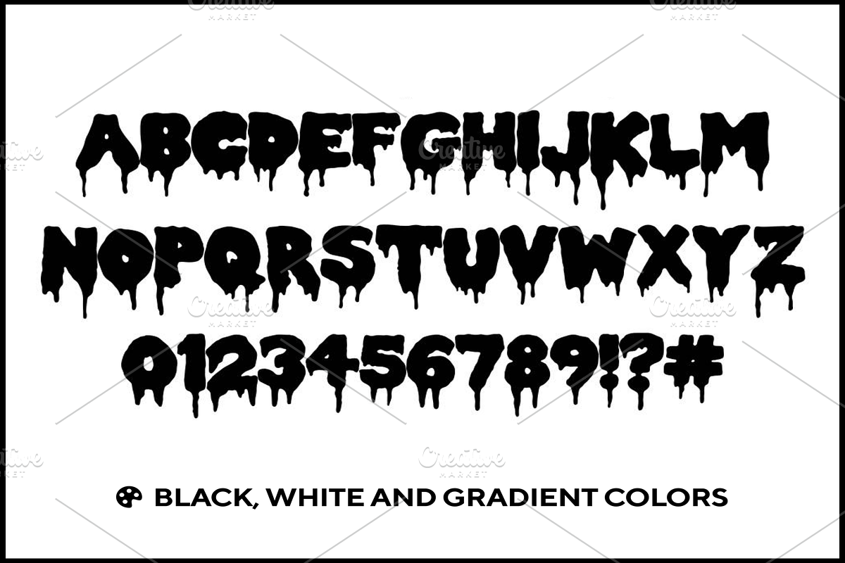Drip Font Svg Png Pdf Dxf Alphabet, an Object Graphic by Custom Fonts ...