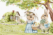 The Easter rabbit family, an Animal Illustration by Mimomy