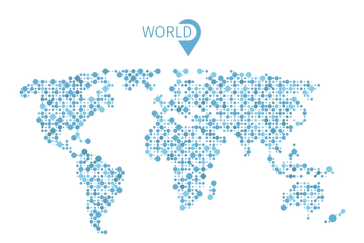 Vector world map for infographic, a Technology Illustration by ...
