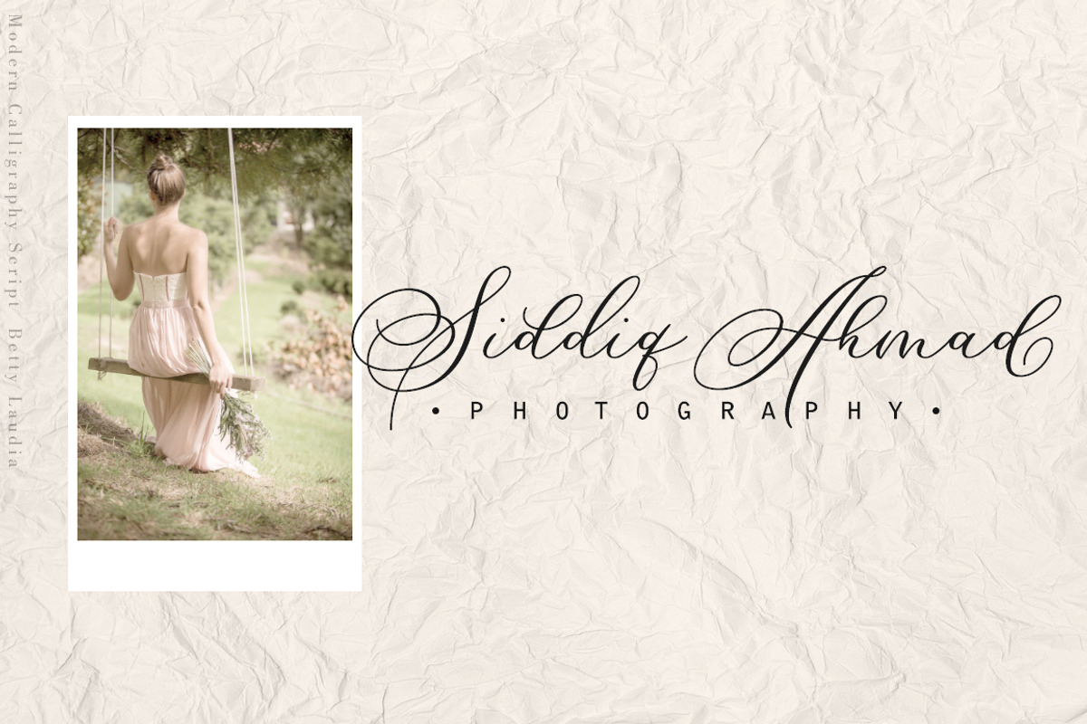 Betty Laudia | Modern Calligraphy, a Script Font by Khalidin.Ink ...