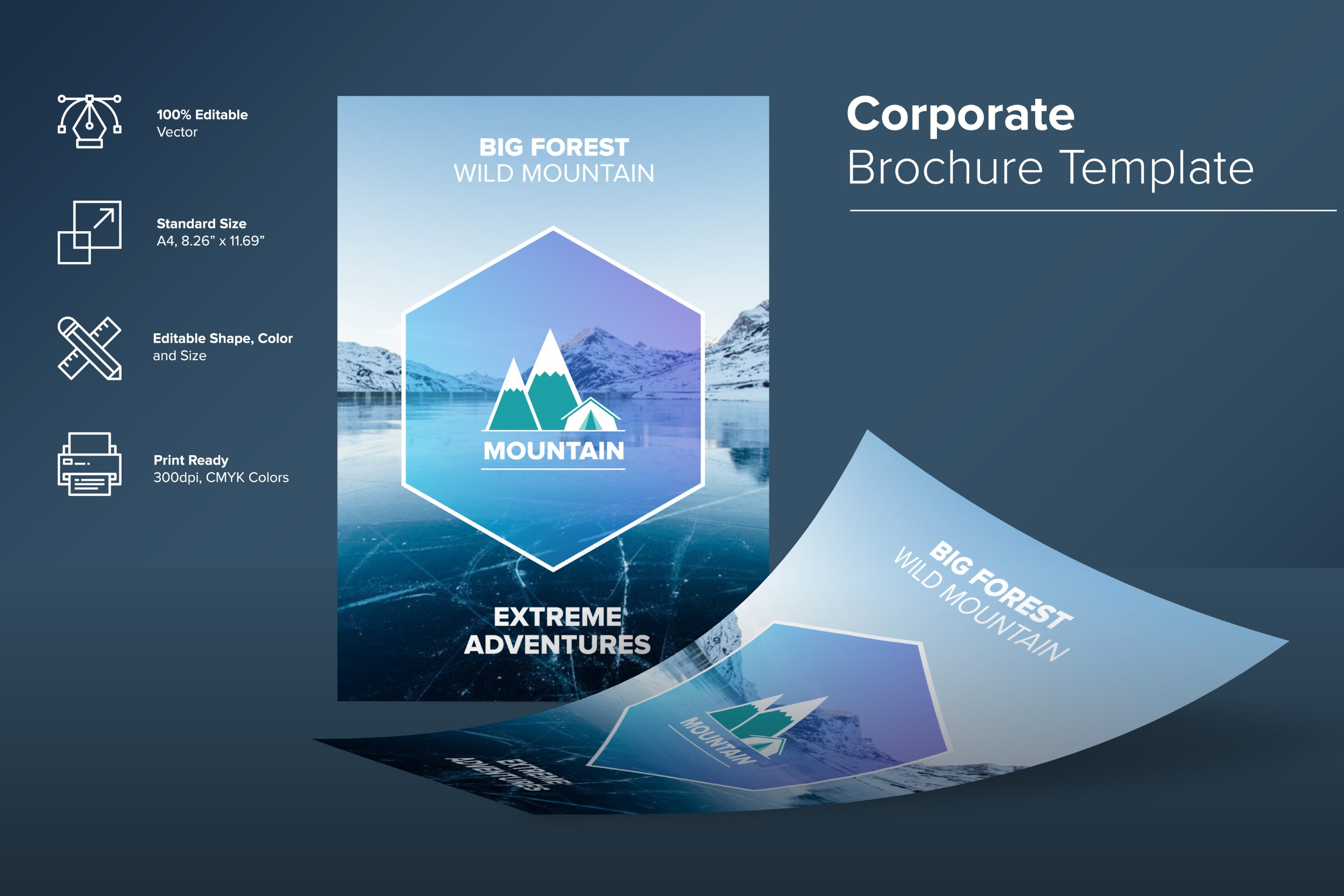 Mountain Brochure Design Template, a Brochure Template by shahsoft