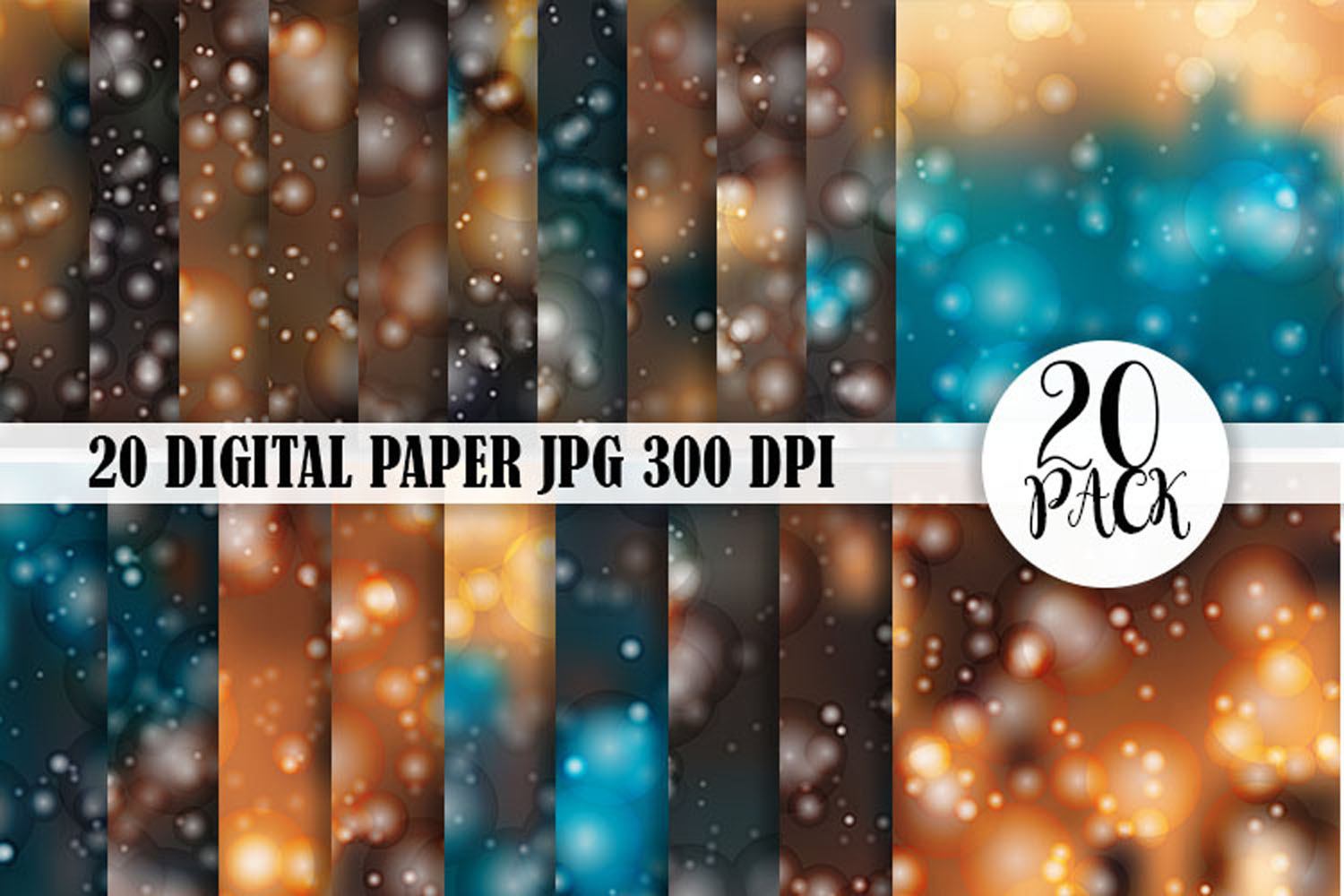 Texture Bokeh Digital paper, a Texture Graphic by Artnoy