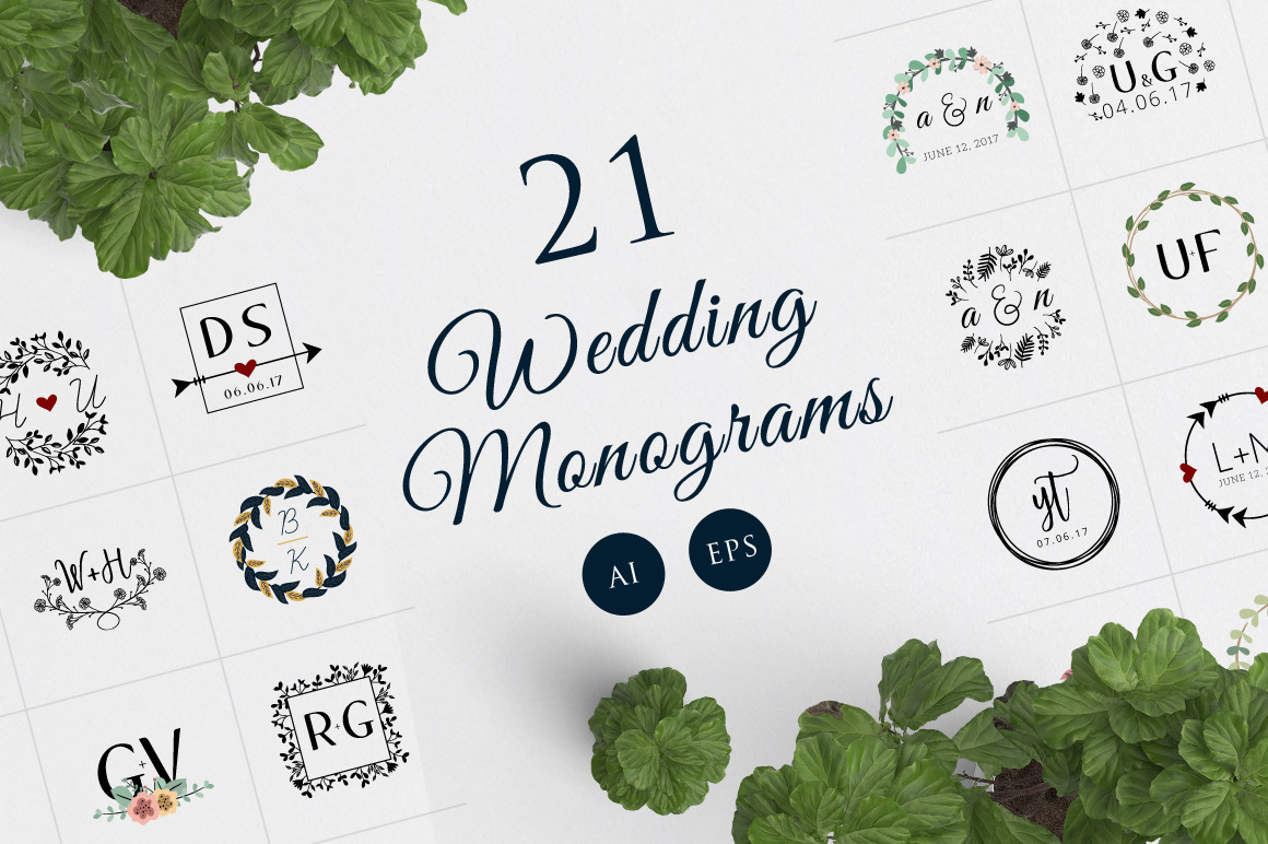 Wedding Monograms, a Graphic by wulano