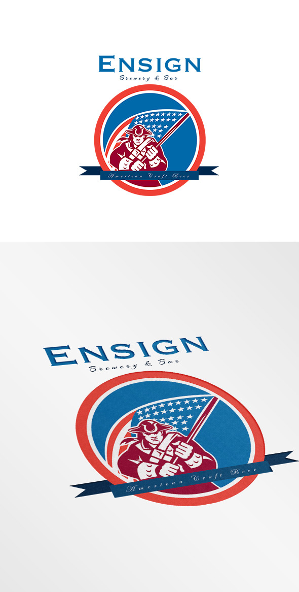 Ensign Brewery and Bar Logo, a Branding & Logo Template by patrimonio ...