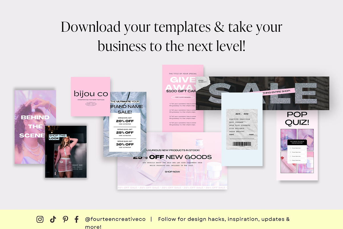 E-Commerce Shop Canva Template Pack