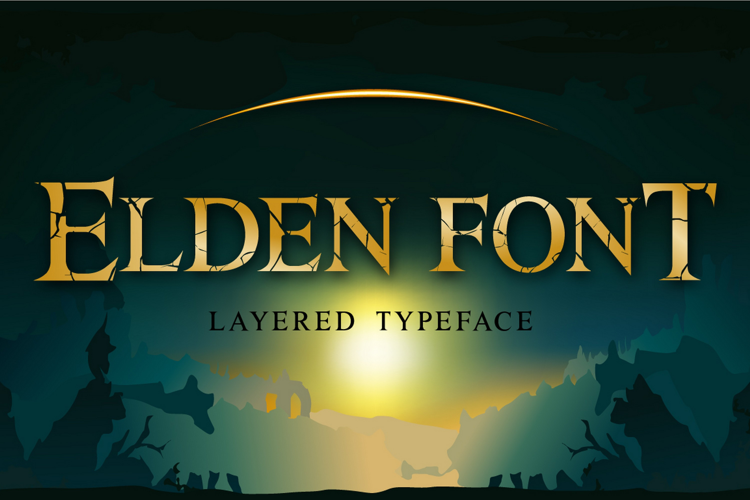 Elden font - layered serif font, a Serif Font by Fractal fonts & graphics