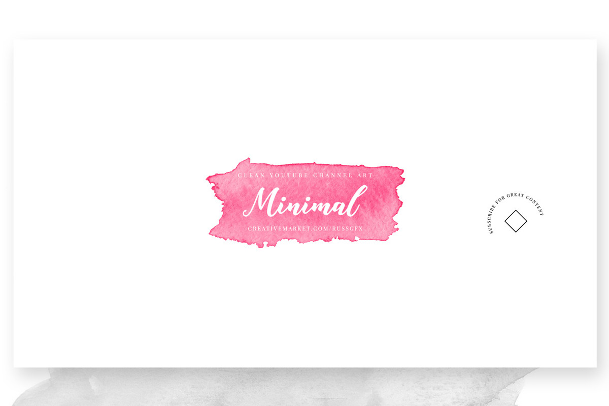 Minimal Youtube Channel Art Banners, a Social Media Template by RussGFX