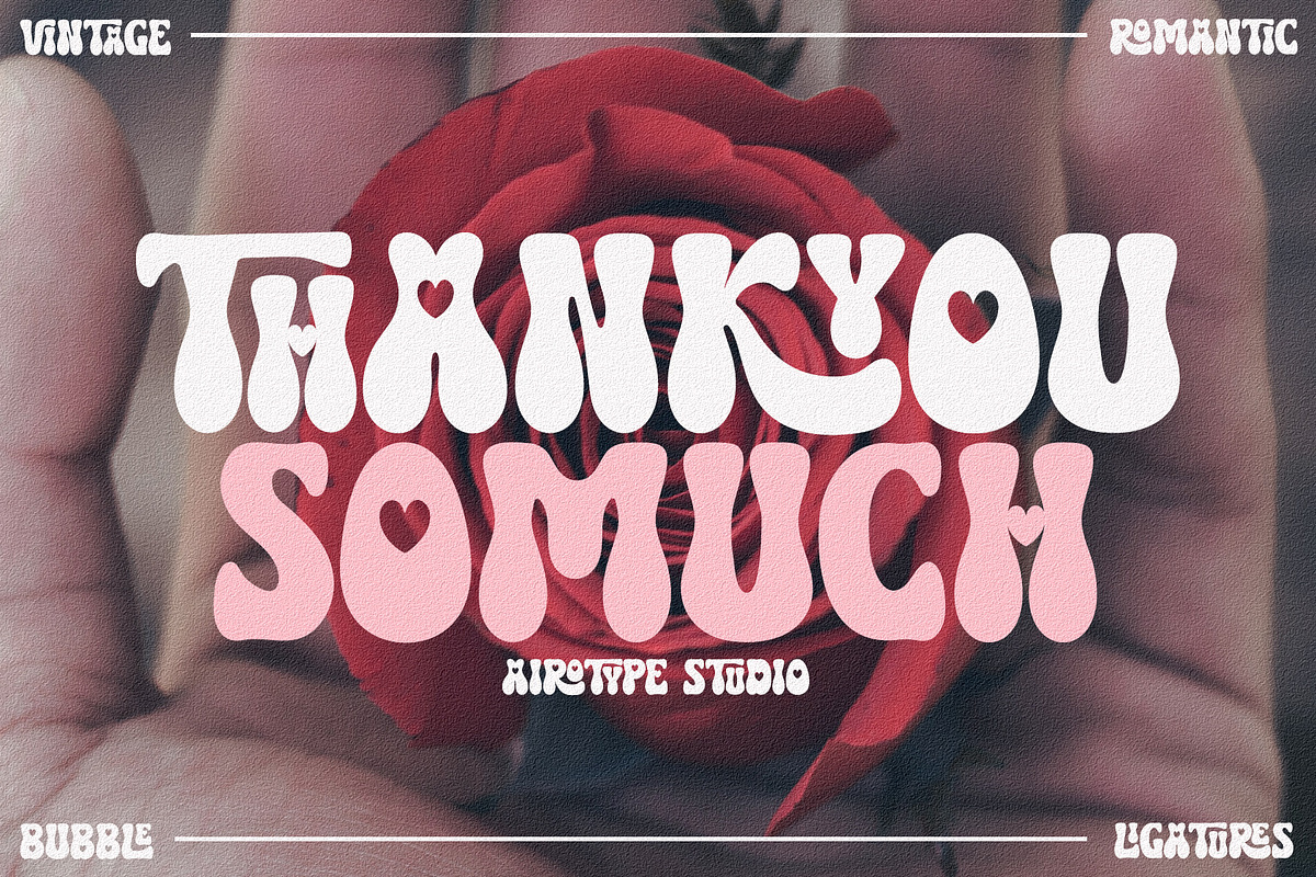 Retro Heart You - Love Heart Font