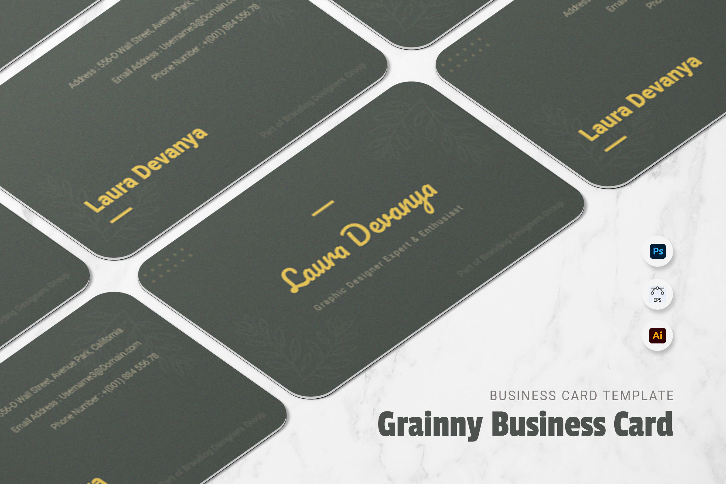 Grainny Business Card, a Business Card Template by Fannan Studio