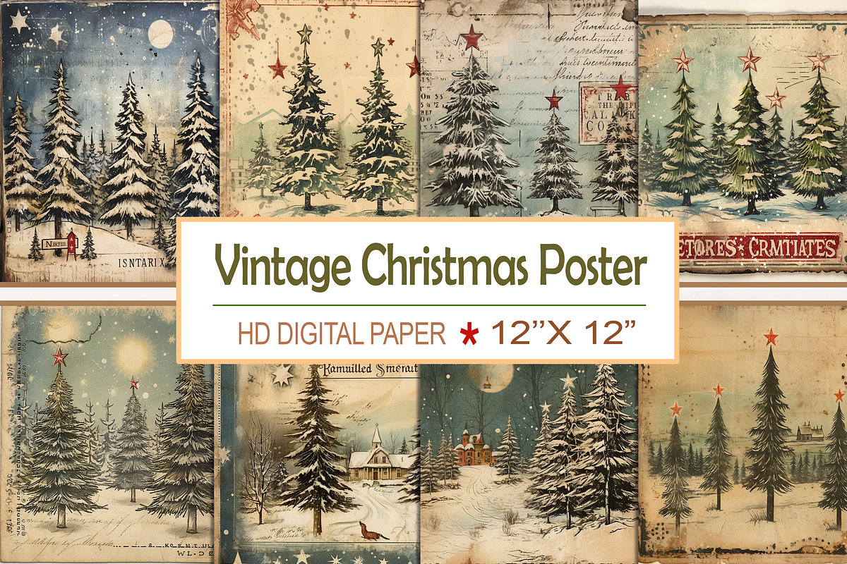 Vintage Christmas Poster