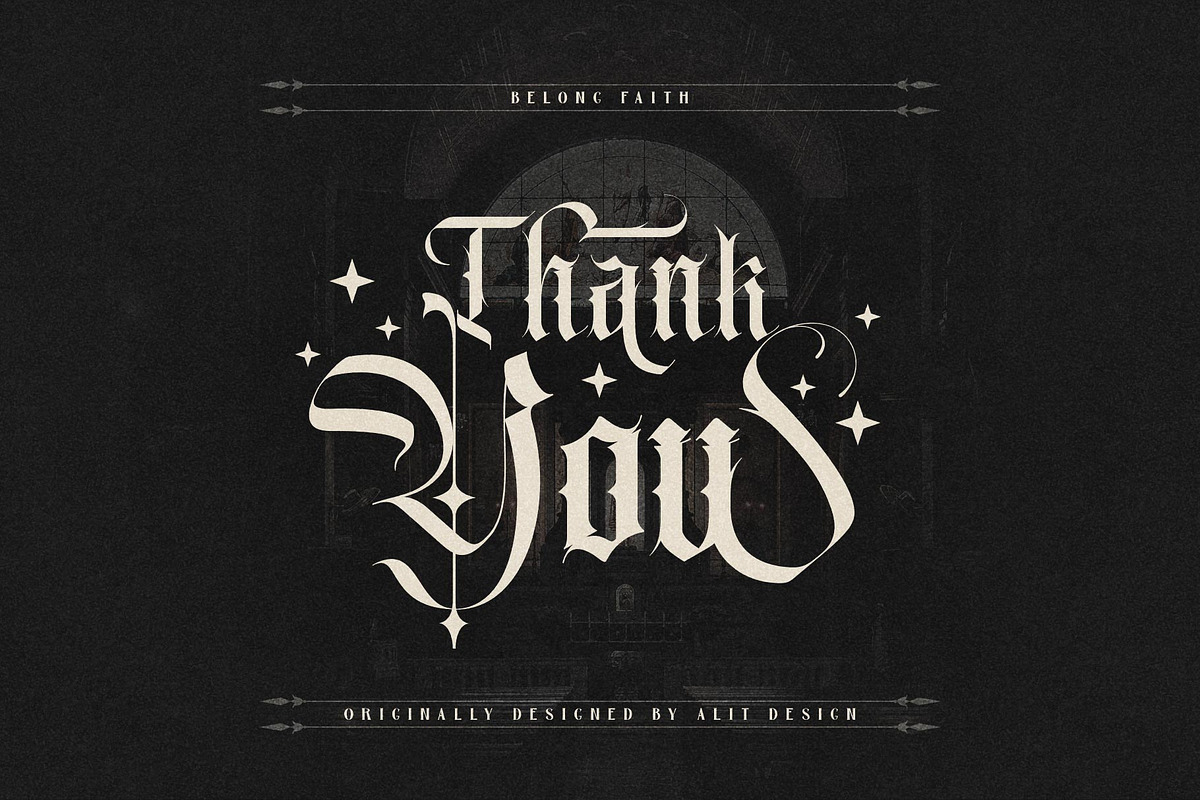 Belong Faith Typeface, a Blackletter Font by alit design