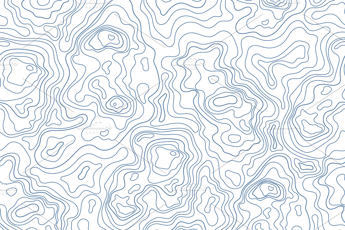 topographic map seamless pattern, a Pattern Graphic by Good Studio