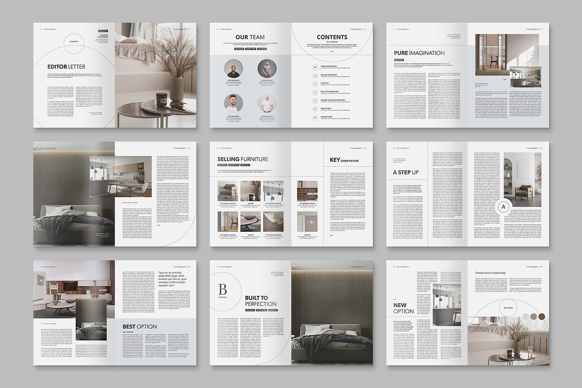 Interior Design Magazine Template, a Magazine Template by BrandPacks