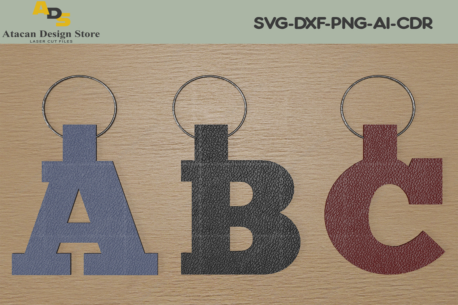 Alphabet Key Fob Svg, All Letter Cut, a Graphic by AtacanDigital