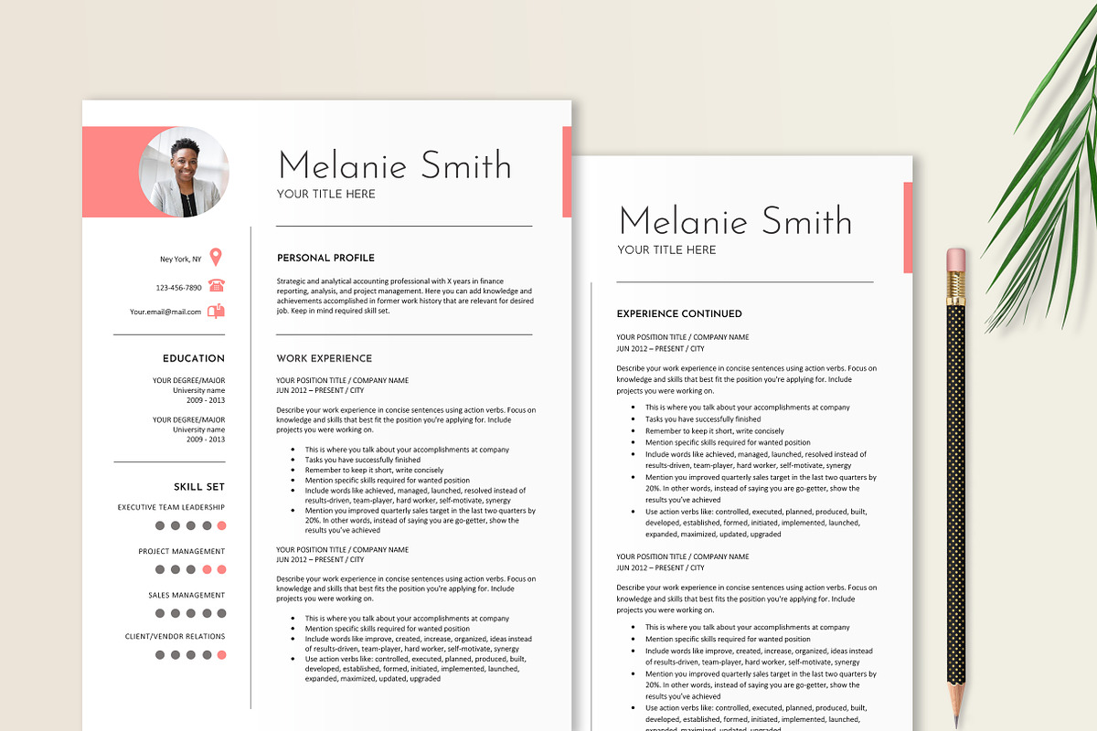 Red Resume Template Design, a Resume Template by Stanin Studio