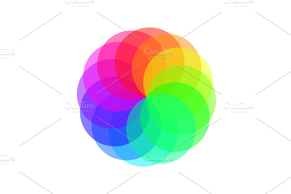 Rainbow spectrum color wheel, a Decorative Illustration by pytyczech