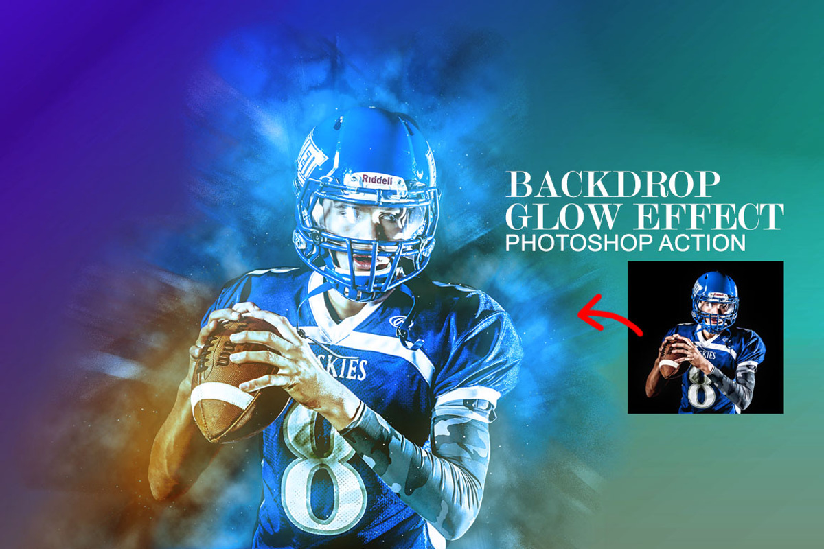 Backdrop Glow Effect Photoshop Action
