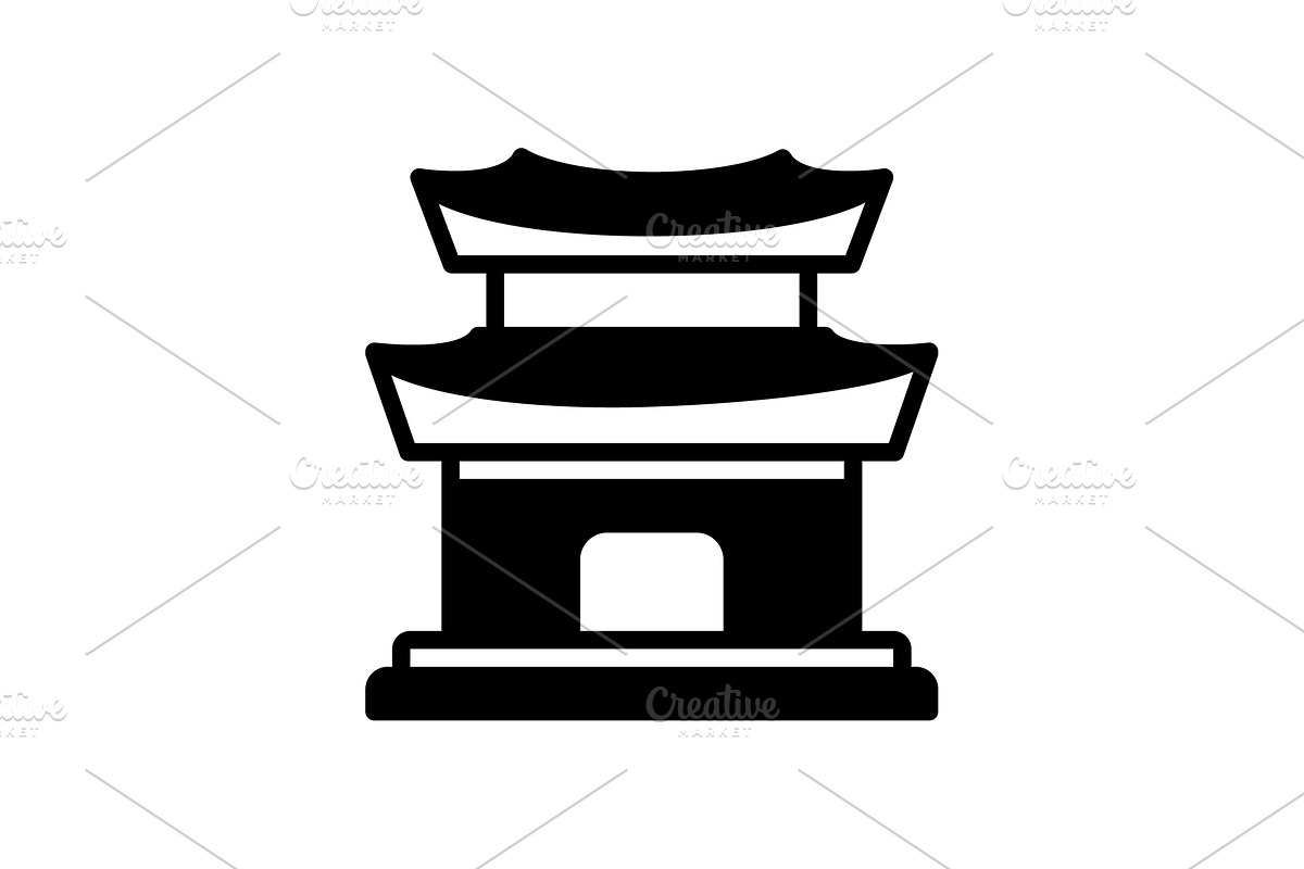 Korea building icon, an Icon by Creative priyanka | Creative Market