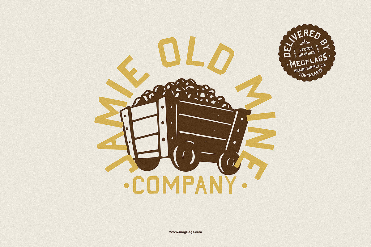 Old Mine Illustration Pack, an Illustration by Megflags