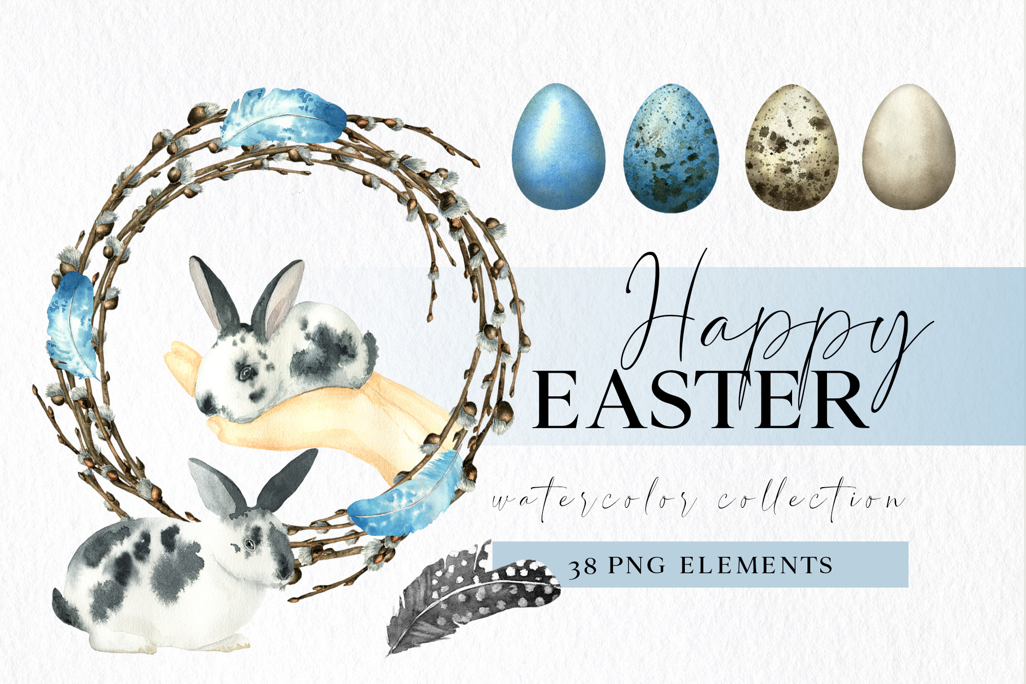 Spring Easter floral png clipart, an Illustration by WatercolorWind ...