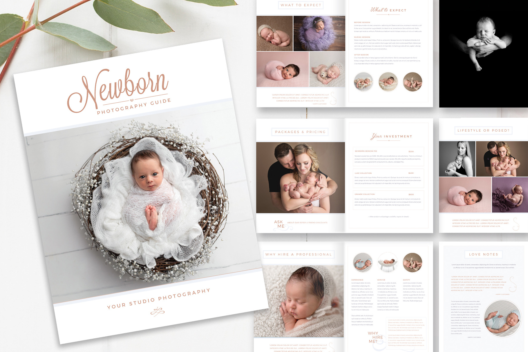 Newborn Photography Magazine 18-Page, a Magazine Template by By ...