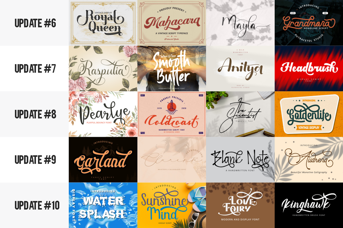 Growing Font Bundle - Monthly Updates