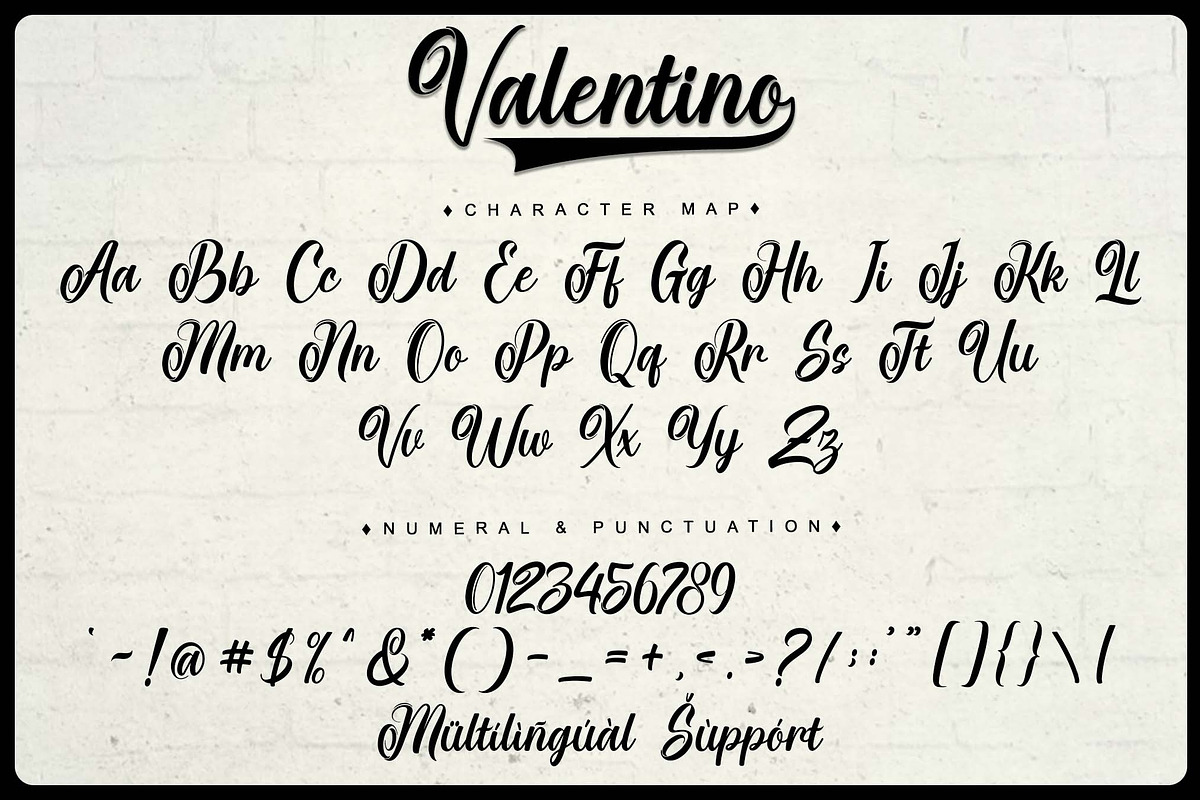 Valentino | Handwritten Script Font | Creative Market