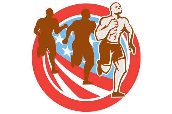 American Strongman Runners USA Flag, an Illustration by patrimonio ...