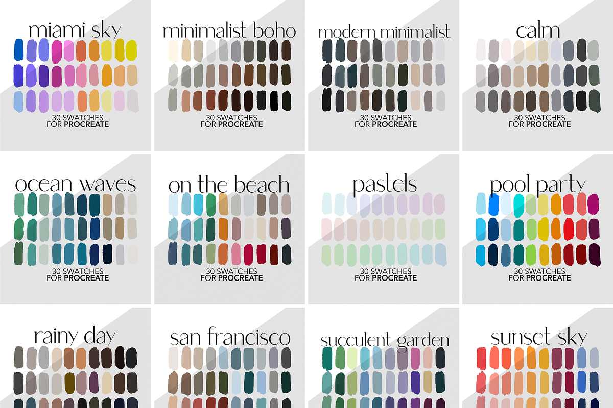 Procreate Color Palettes Mega Bundle | Creative Market