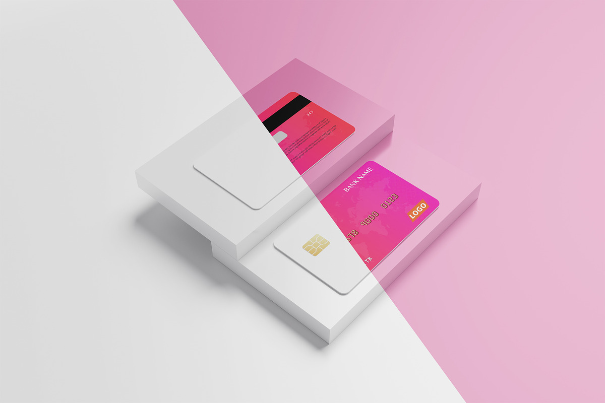 Realistic Credit Card Mockup - 11 PSD