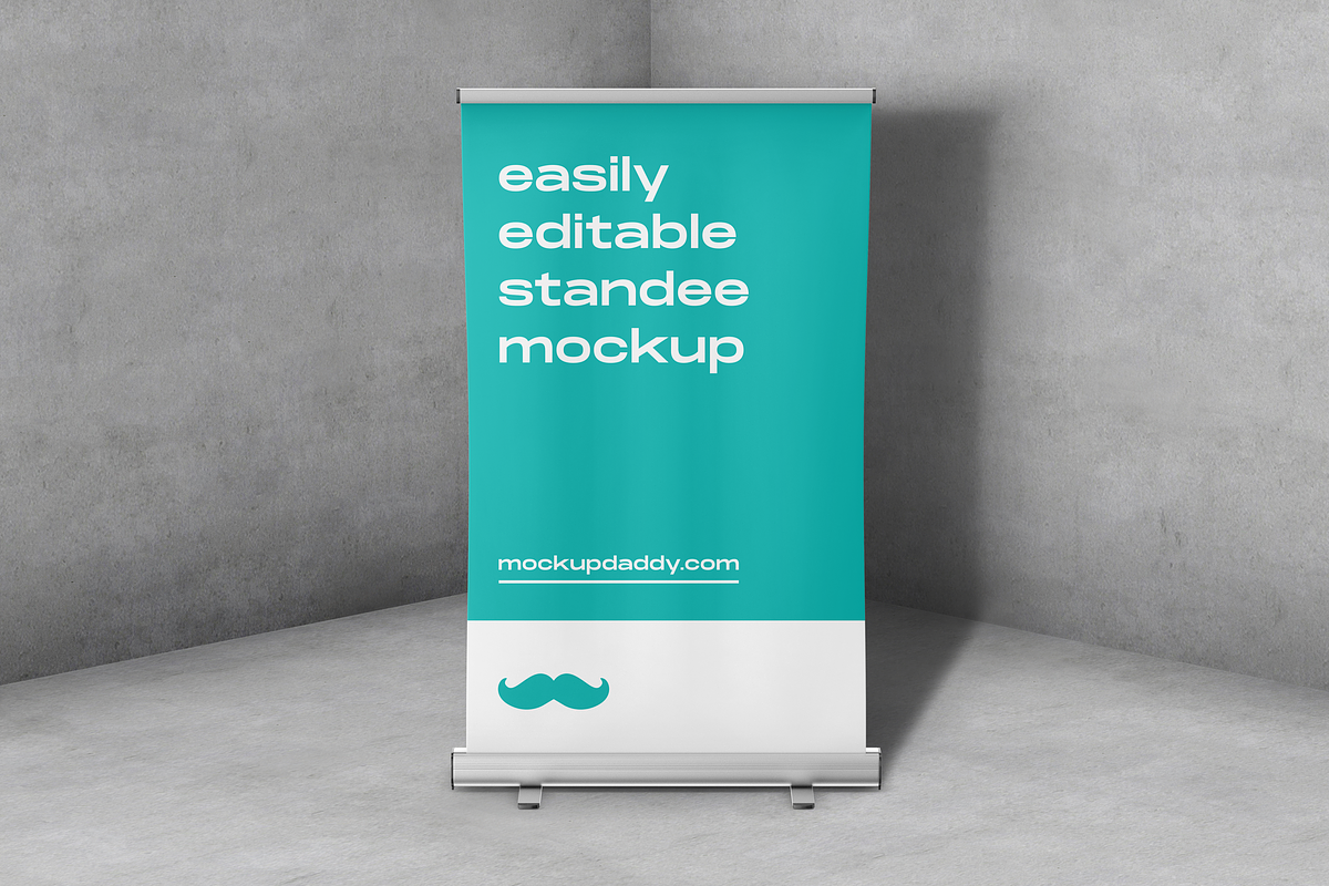Roll Up Banner Mockup - Medium Size, an Advertising Mockup by Mockupdaddy